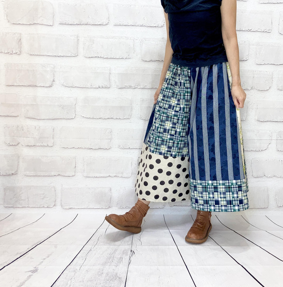 フェミキュート＊チェック&ドット&ストライプ&フラワーパンツBy 彩苺[1892] ロングパンツ Souq AN 通販 13576641 ...