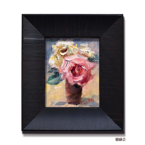 「時を楽しむ rose-c02」ミニ油絵原画 額付き・特典付き ※Sold 絵画 jacc_net 通販｜Creema(クリーマ) 13577076