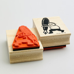 万年筆の岩井係長＊30mmx40mm＊ラバースタンプ＊R663 はんこ・スタンプ RiraRiraはんこ 通販 13577629｜Creema ...