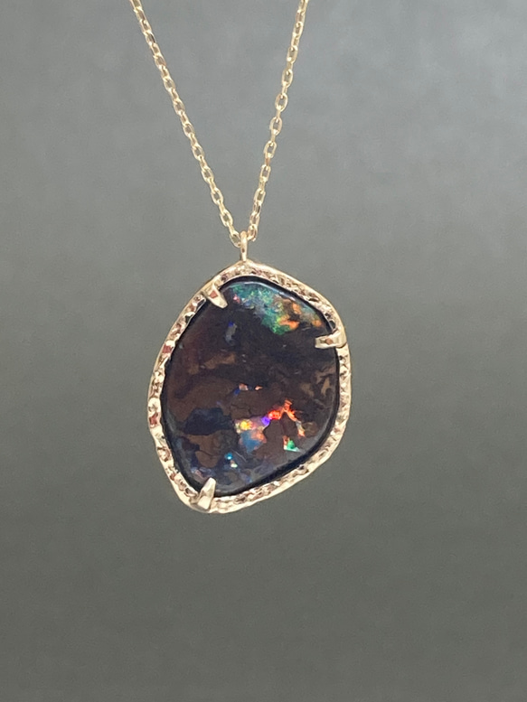 好きな人には、ささるに間違いない‼︎マニアックなボルダーオパールk10YGネックレス ネックレス・ペンダント 森の小さなオパール屋さん 通販 ...