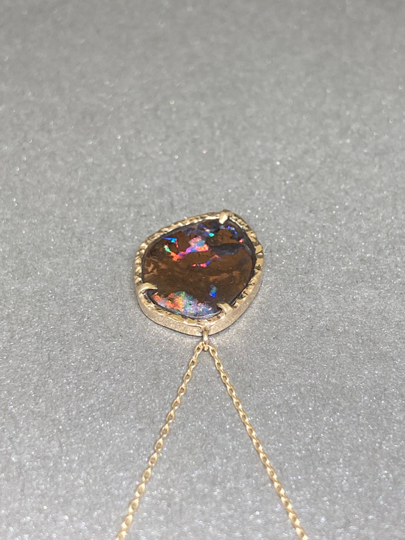 好きな人には、ささるに間違いない‼︎マニアックなボルダーオパールk10YGネックレス ネックレス・ペンダント 森の小さなオパール屋さん 通販 ...