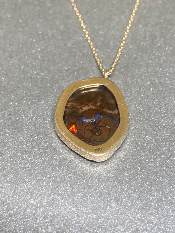 好きな人には、ささるに間違いない‼︎マニアックなボルダーオパールk10YGネックレス ネックレス・ペンダント 森の小さなオパール屋さん 通販 ...