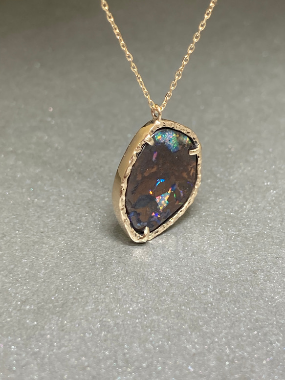 好きな人には、ささるに間違いない‼︎マニアックなボルダーオパールk10YGネックレス ネックレス・ペンダント 森の小さなオパール屋さん 通販 ...