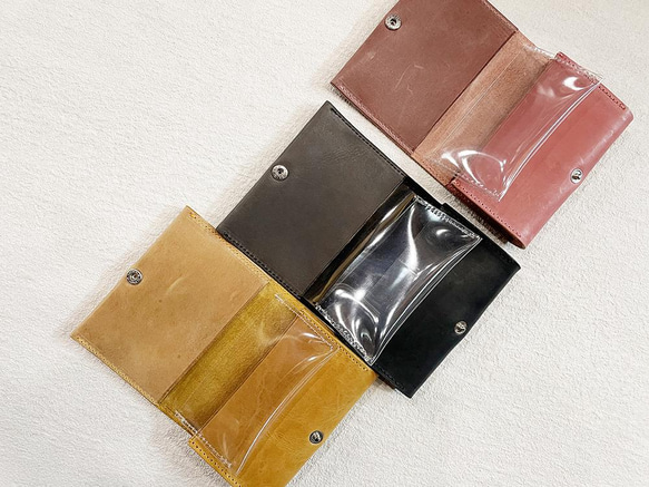 さりげないバイカラーの本革名刺入れ カードケース IDケース 就職祝いや新年度の新調に(CC220311) 名刺入れ・カードケース ...