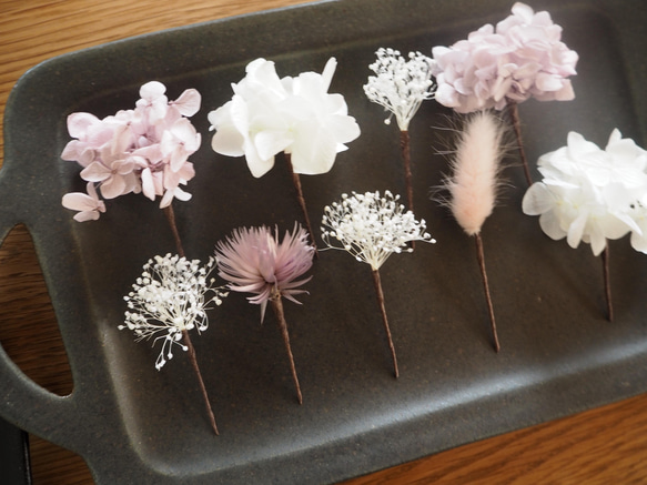 ヘッドパーツ ヘアピン プリザーブドフラワー10本セット ヘッドドレス（アクセサリー） maaaachin 通販 13584788 ...