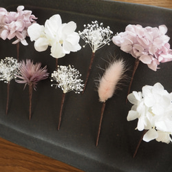 ヘッドパーツ ヘアピン プリザーブドフラワー10本セット ヘッドドレス（アクセサリー） maaaachin 通販｜Creema(クリーマ ...