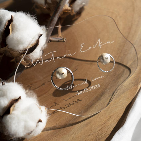 文字が消えないアクリルリングピロー クラウド型／rpa01 リングピロー Bellwedy 通販 13586321｜Creema(クリーマ)