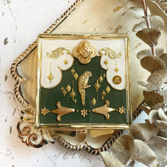 【ミラー】楽園の鳥／両面ミラー 鏡 コンパクト レジン （無料ギフトラッピング） その他雑貨 oldtime 通販 13589745 ...