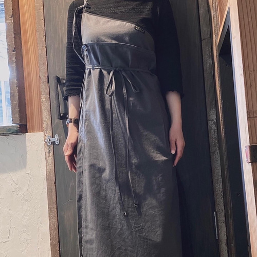 綿麻エプロン✿動きやすくてオシャレな2wayワンショルダーマキシ 綿麻エプロン✿動きやすくてオシャレな2wayワンショルダーマキシ
