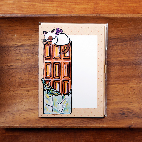 ミニメモ「チョコレート猫ちゃん」 A7 その他素材 ひらぎ ゆりこ 通販 13603408｜Creema(クリーマ)