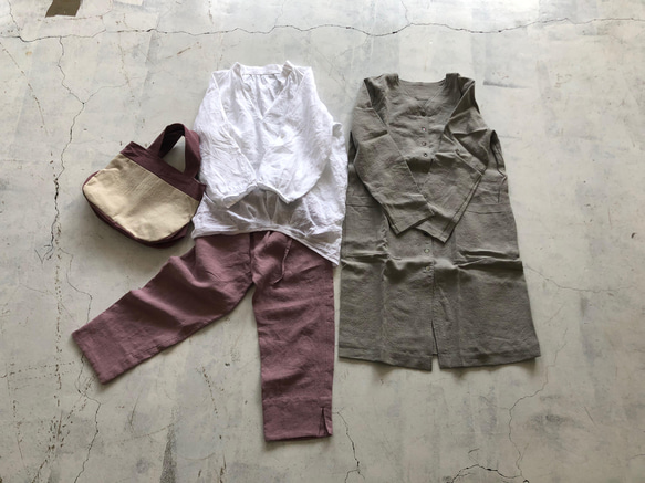 秋のお出掛け大人セット LINENラグランチュニック＆コートワンピース no15 ワンピース inago 通販 13611004｜Creema ...