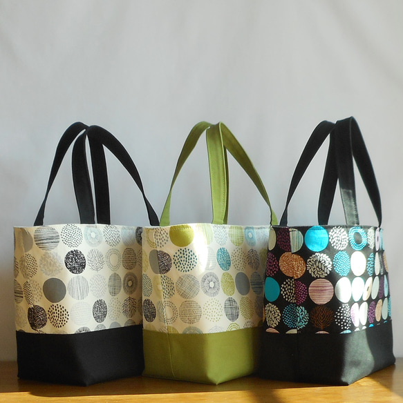 （若草色）帆布とサークルツリーの底が広いB5サイズミィディアムトートバッグ∞再販∞ トートバッグ JJ＊HANEUL 通販 13613613 ...