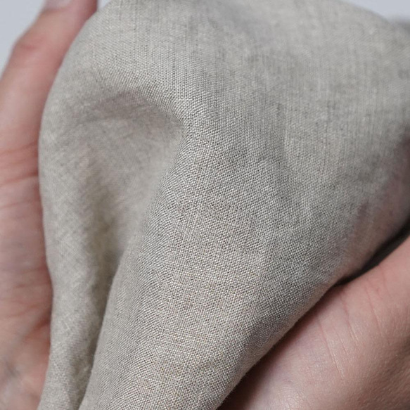 【見習製作品】Linen Top 浅いVネックトップス 男女兼用 /亜麻ナチュラル M/L p008c-amn1 Tシャツ・カットソー（メンズ ...