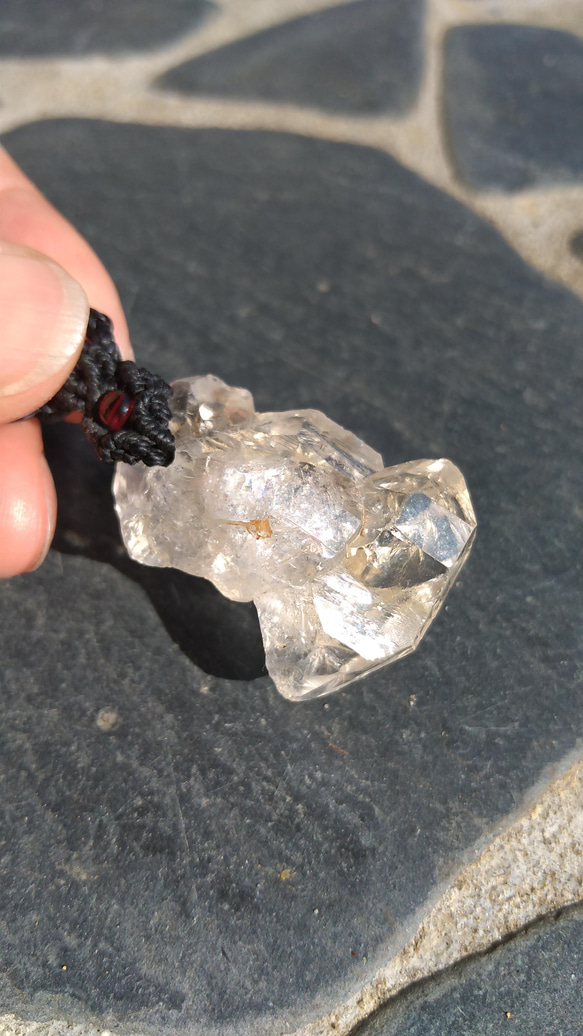 【希少！エレスチャル】ジャカレー水晶の天然石マクラメペンダント[PEN-866] ネックレス・ペンダント カトマンズ工房104マクラメ部 通販 ...