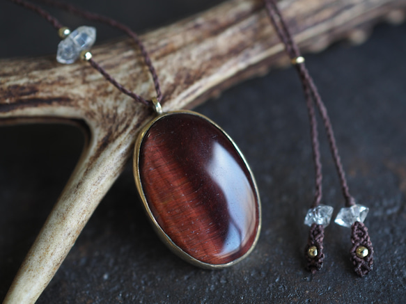 tiger eye brass necklace (haniyasu) ネックレス・ペンダント Luciente 通販 13790705 ...