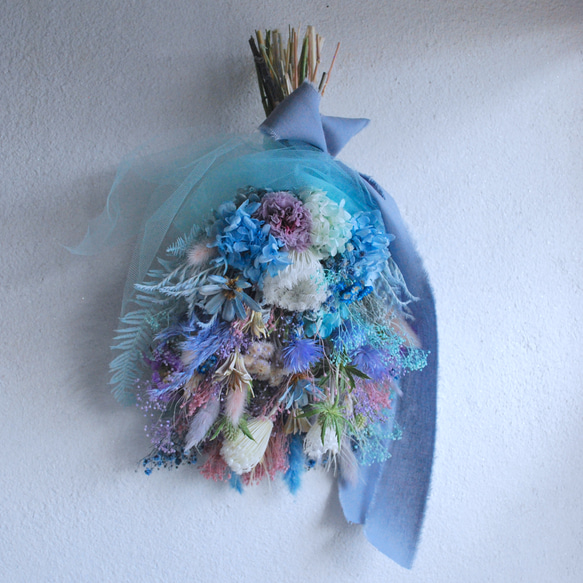 Blue bird mother swag プリザーブドフラワー うるわし花店 通販 13847576｜Creema(クリーマ)