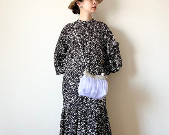 【受注生産】 斜めがけにも！2way organdie mini bag（purple） ポシェット yaya 通販｜Creema(クリーマ ...