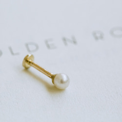 14Kゴールド 淡水パール ヘリックス 軟骨 アンチトラガス インナーコンク イヤリング ピアス ラブレット ピアス（スタッド・一粒 ...