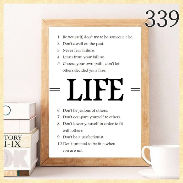 送料無料⭐️良い人生のヒント ホワイト⭐️No.339⭐️北欧 アート インテリア アート 北欧 ポスター 写真・グラフィック Jean ...