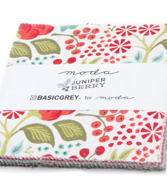 「Juniper Berry」チャームパック moda 生地 カットクロス BasicGrey クリスマス はぎれ studio ...