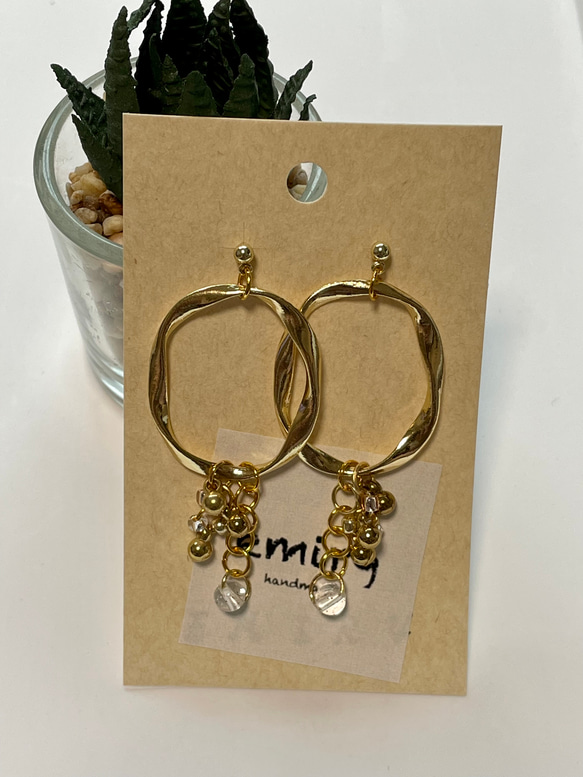 ゴールドリングピアス ピアス（その他） emiry 通販 14086860｜Creema(クリーマ)