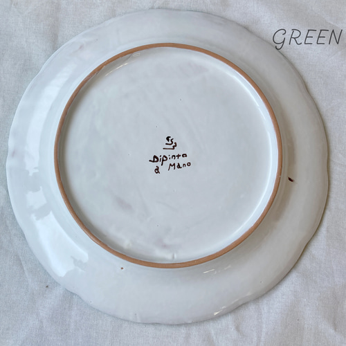 絵皿 26cm GEO017 マヨリカ焼き イタリア陶器 レモン柄 飾り皿 絵皿 26cm GEO017 マヨリカ焼き イタリア陶器 レモン柄 飾り皿