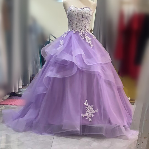 カラードレス ピンク お花 プリンセス インナー付き 結婚式 カラードレス ピンク お花 プリンセス インナー付き 結婚式