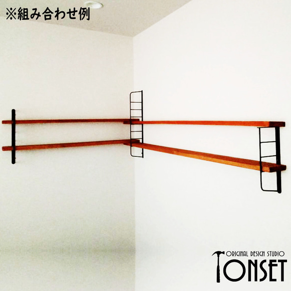 アイアン＆ウッドの超絶おしゃれ棚作りセット！ 壁掛けラック・ウォールシェルフ 工房ONSET 通販 14101386｜Creema(クリーマ)