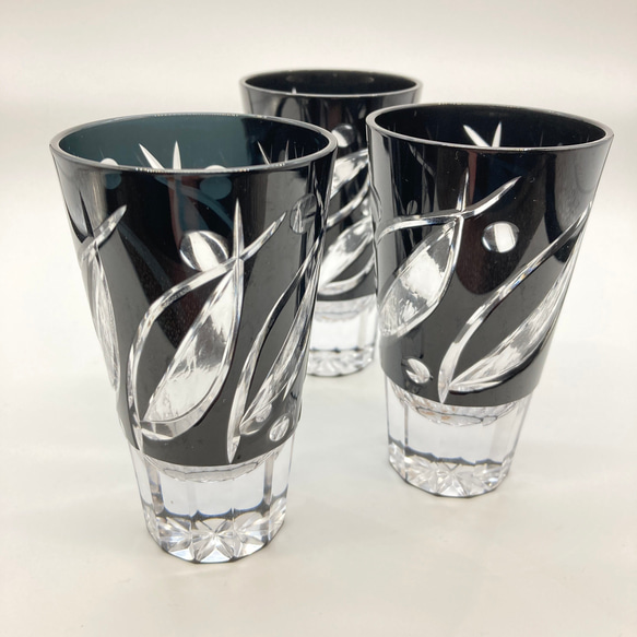 大阪切子 魚柄のグラスセット -棚卸品- グラス 大阪切子工房 通販 14104817｜Creema(クリーマ)