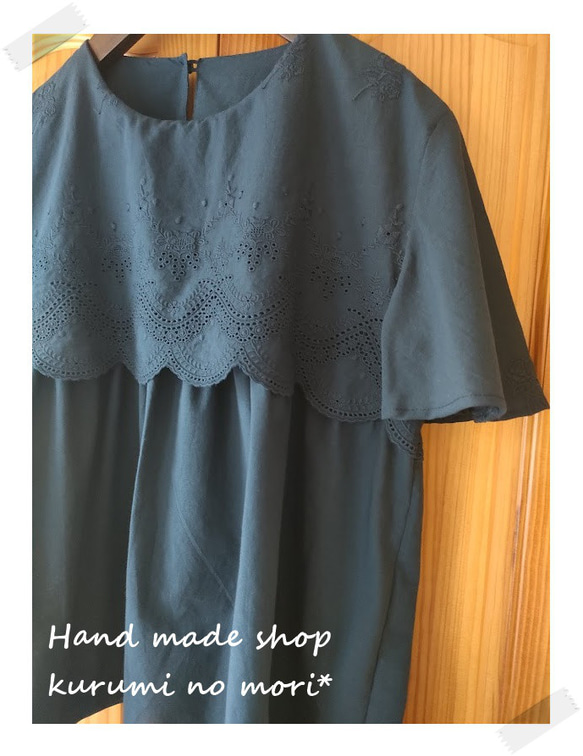 レースコンビブラウス M・L ブラウス kurumi no mori* 通販 14129024｜Creema(クリーマ)