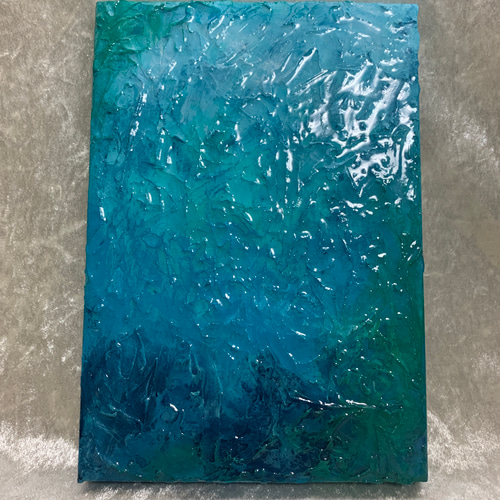 アクリル画・原画「海底・ジュエリー・青」SMサイズ 絵画 washio アクリル画・原画「海底・ジュエリー・青」SMサイズ 絵画 washio