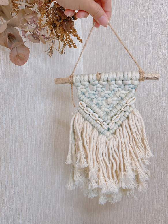 【SALE】¥1,700→¥1,400 シェルマクラメタペストリー 流木インテリア タペストリー・壁掛け ameri macrame 通販｜Creema(クリーマ) 14159746