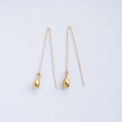 送料無料【24KGP（SV925）/14kgf】しずくドロップ チェーンピアス／S ピアス（フック・チェーン） BENIR Accessoires 通販 14215718｜Creema(クリーマ)