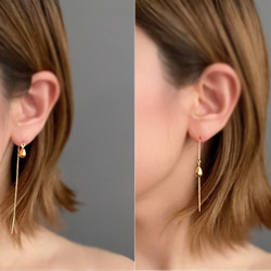 送料無料【24KGP（SV925）/14kgf】しずくドロップ チェーンピアス／S ピアス（フック・チェーン） BENIR Accessoires 通販 14215718｜Creema(クリーマ)