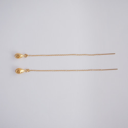 送料無料【24KGP（SV925）/14kgf】しずくドロップ チェーンピアス／S ピアス（フック・チェーン） BENIR Accessoires 通販 14215718｜Creema(クリーマ)