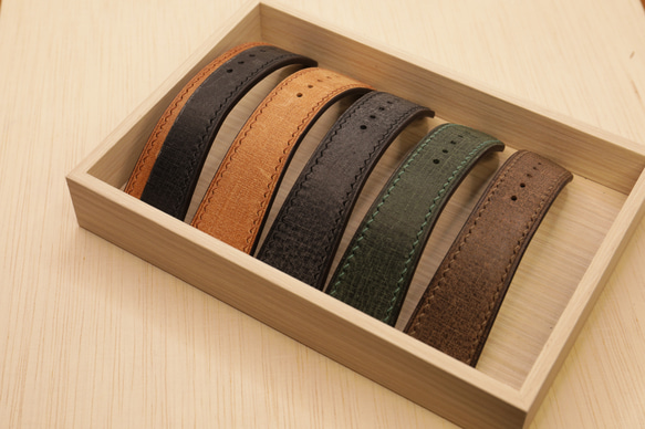 【新作】高級革使用Apple Watch イタリアンBabeleレザー バンド 時計ベルト グリーンD101総手縫い製作 腕時計 Nichi ...