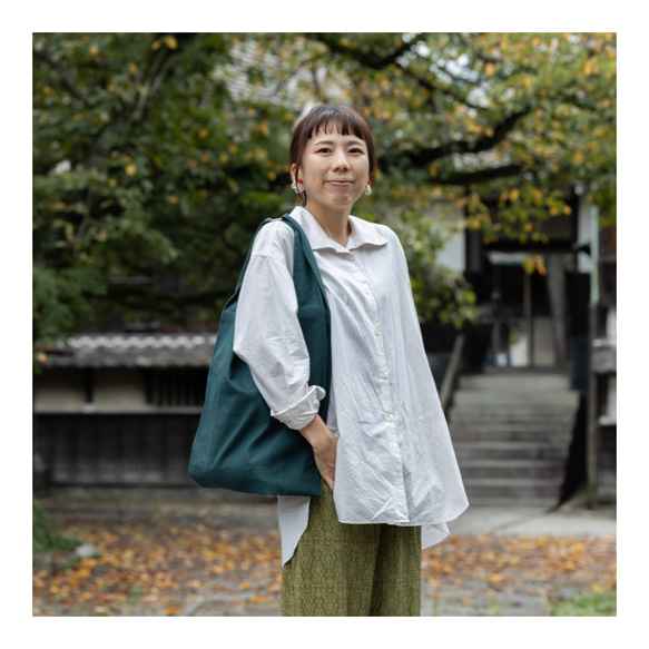 送料無料 綿麻 エコバッグ トートバッグ ショルダーバッグ 緑 グリーン プレゼント ラッピング マザーズバッグ エコバッグ・サブバッグ ...