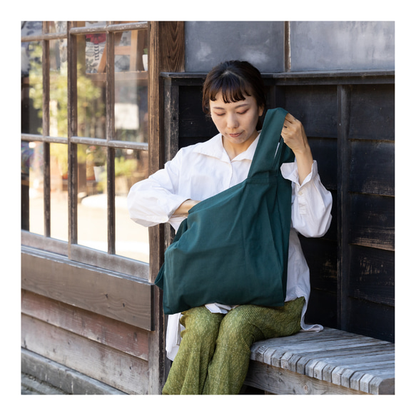 送料無料 綿麻 エコバッグ トートバッグ ショルダーバッグ 緑 グリーン プレゼント ラッピング マザーズバッグ エコバッグ・サブバッグ ...