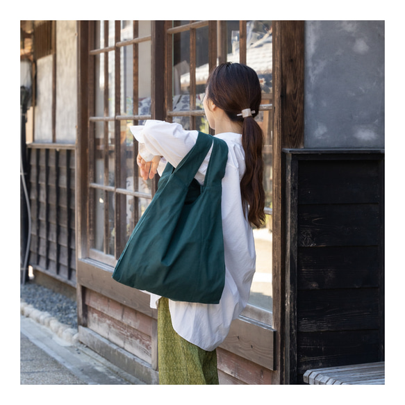 送料無料 綿麻 エコバッグ トートバッグ ショルダーバッグ 緑 グリーン プレゼント ラッピング マザーズバッグ エコバッグ・サブバッグ ...