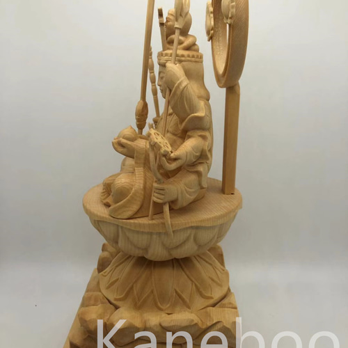 木彫り 仏像 七福神 宇賀八臂弁財天 2点セット 極彩色絵系 彫刻 木彫り 仏像 七福神 宇賀八臂弁財天 2点セット 極彩色絵系 彫刻