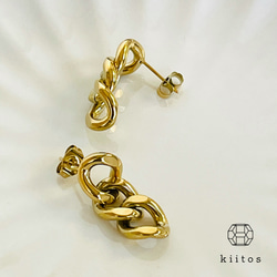 つけっぱなし！OK♪ 316L サージカルステンレス チェーン ピアス アレルギーフリー kiitos ピアス（スタッド・一粒） kiitos★金属アレルギー対応アクセ 通販 14260826 ...