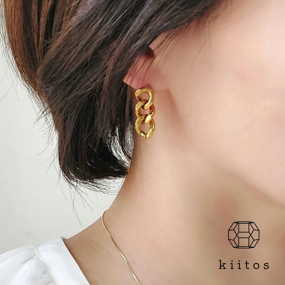 つけっぱなし！OK♪ 316L サージカルステンレス チェーン ピアス アレルギーフリー kiitos ピアス（スタッド・一粒） kiitos★金属アレルギー対応アクセ 通販 14260826 ...
