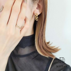 つけっぱなし！OK♪ 316L サージカルステンレス チェーン ピアス アレルギーフリー kiitos ピアス（スタッド・一粒） kiitos★金属アレルギー対応アクセ 通販 14260826 ...