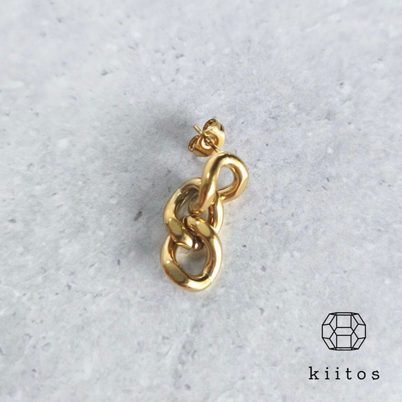 つけっぱなし！OK♪ 316L サージカルステンレス チェーン ピアス アレルギーフリー kiitos ピアス（スタッド・一粒） kiitos★金属アレルギー対応アクセ 通販 14260826 ...