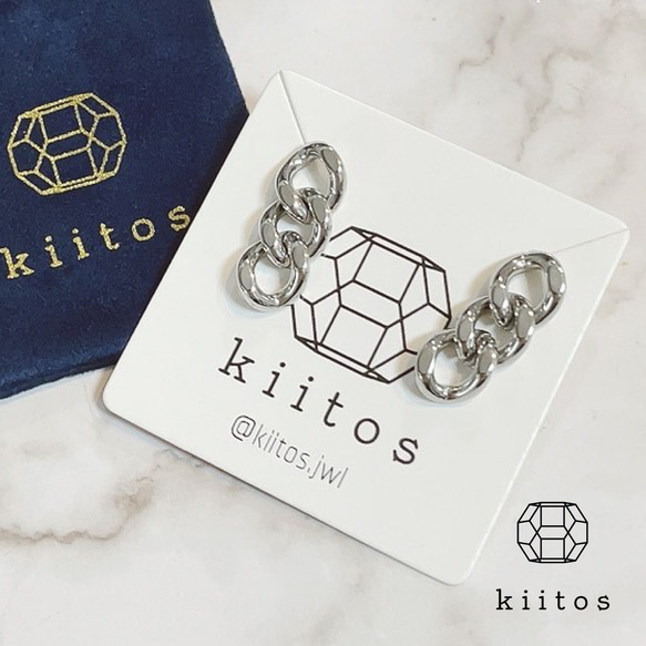 つけっぱなし！OK♪ 316L サージカルステンレス チェーン ピアス アレルギーフリー kiitos ピアス（スタッド・一粒） kiitos★金属アレルギー対応アクセ 通販 14260826 ...