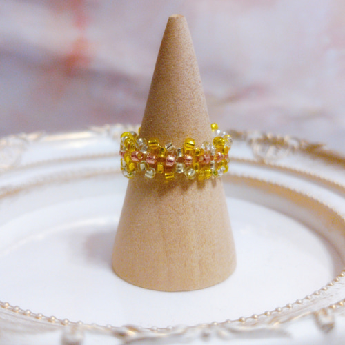 ビーズリング ビーズアクセサリー ゴールド シルバー ピンク ビーズリング ビーズアクセサリー ゴールド シルバー ピンク