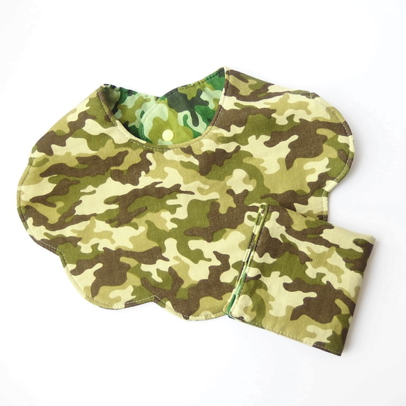 [アウトレット]まるまるスタイとガーゼハンカチ 迷彩カーキ・グリーン msgh-584o スタイ・よだれかけ こぶたせいさくしょ 通販 ...