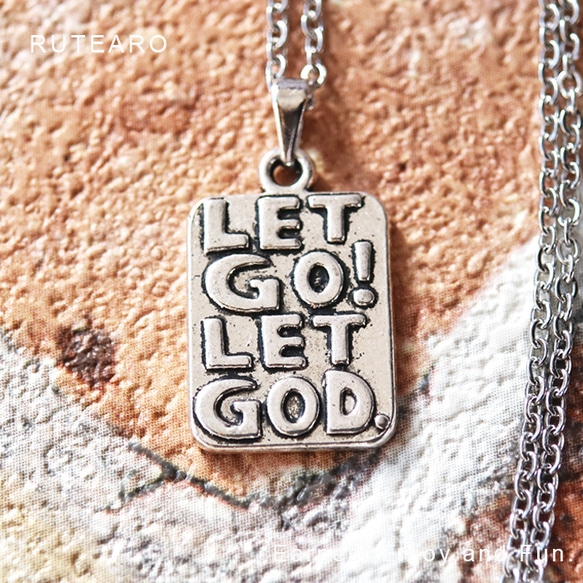 Let Go Let God ！ネックレス ― メンズ レディースネックレス ペンダント 英語 シルバー ー 00016 ネックレス ...