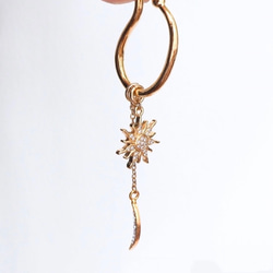 4WAYイヤーカフ&チャーム2点セット_太陽と月_(片耳用) イヤーカフ MELEE 通販 14400281｜Creema(クリーマ)