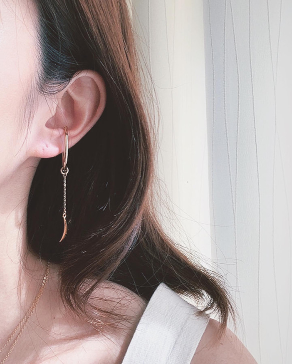 4WAYイヤーカフ&チャーム2点セット_太陽と月_(片耳用) イヤーカフ MELEE 通販 14400281｜Creema(クリーマ)